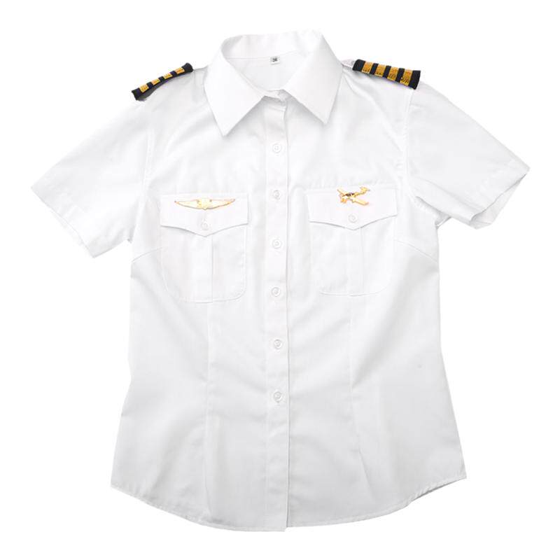 Aviation Captain Uniform, Professional Women's Skirt Suit, Shirt, Short ...