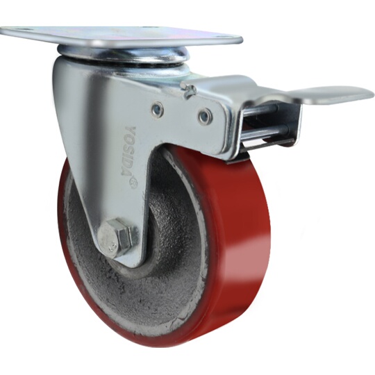Roda Kastor Yosida 3 Inci Inti Besi Cor Polyurethane - Roda Universal ...