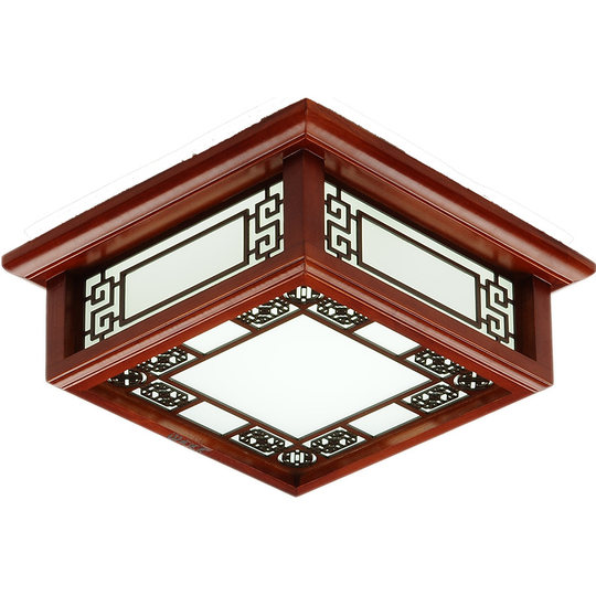 Solid Wood Aisle Light Corridor Small Ceiling Light Porch LED Chinese ...