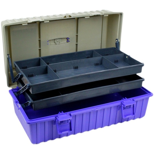 Old A 3-Layer Folding Tool Box - Large Plastic Storage