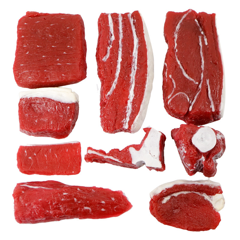 Realistic Fake Meat Food Models - Pork Belly, Beef, Liver & More