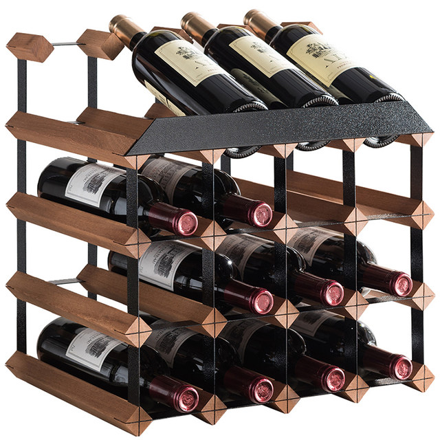 Red wine rack ornaments modern light luxury small wine rack tilted ...