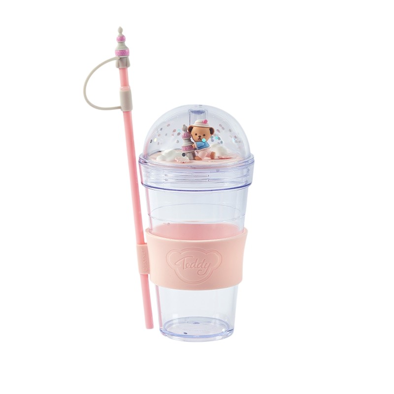 Teddy Collection Oriental Pearl Straw Cup - Ins Style Cold Water Coffee Cup