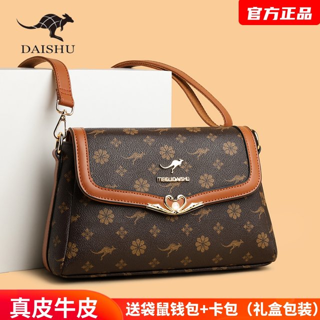 Kangaroo counter genuine leather shoulder crossbody bag for women 2024 ...