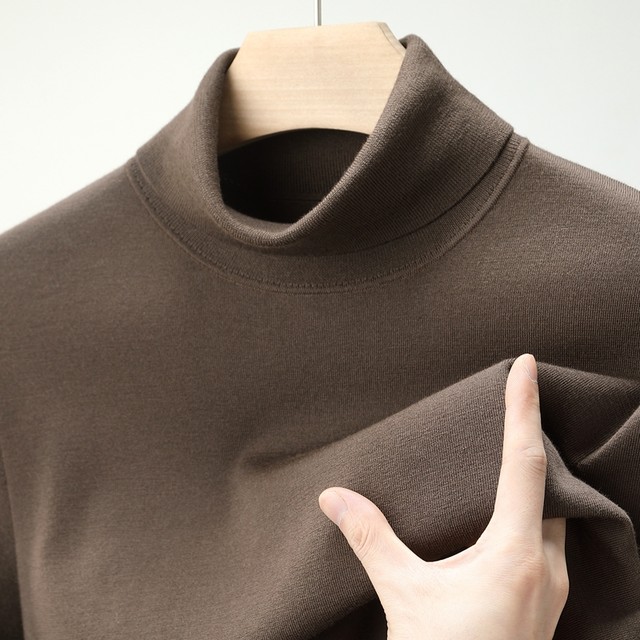 High density turn-down turtleneck cashmere sweater for men worsted wool ...