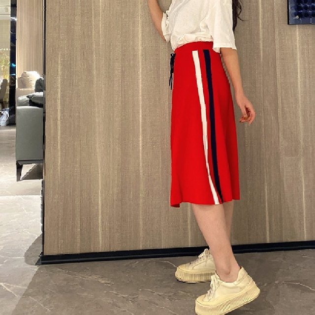 Boxer skirt women's spring and summer fashion high -waist A -line skirt ...