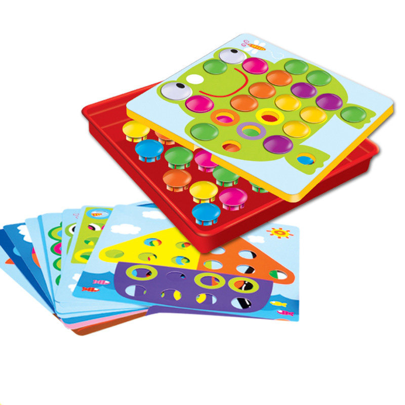 Mushroom Nail Puzzle - Educational Toy for Toddlers & Kids