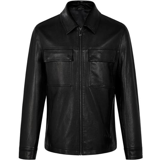 Zovanni Valentino Leather Jacket Men's - Genuine Sheepskin Motorcycle Jacket