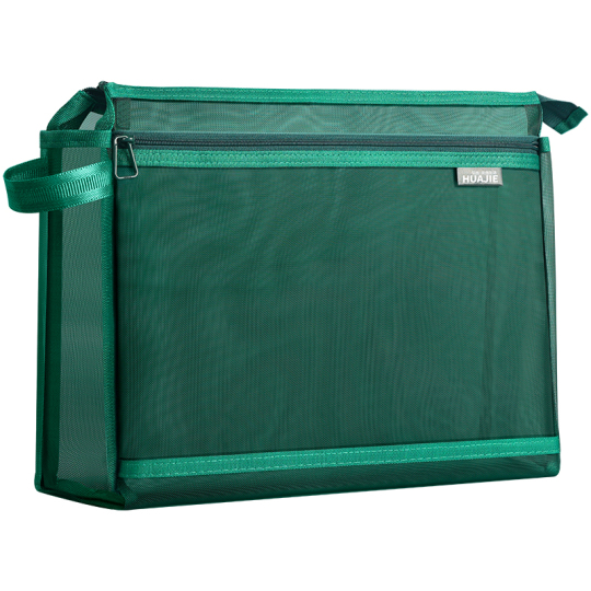 Huajie Mesh File Bag - Double Layer, 3D Thickened, Subject Classification