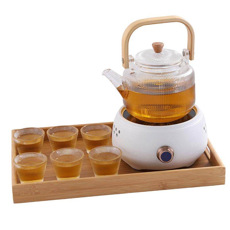 Electric Heated Glass Filter Flower Teapot - Teapot Candle Base Light ...