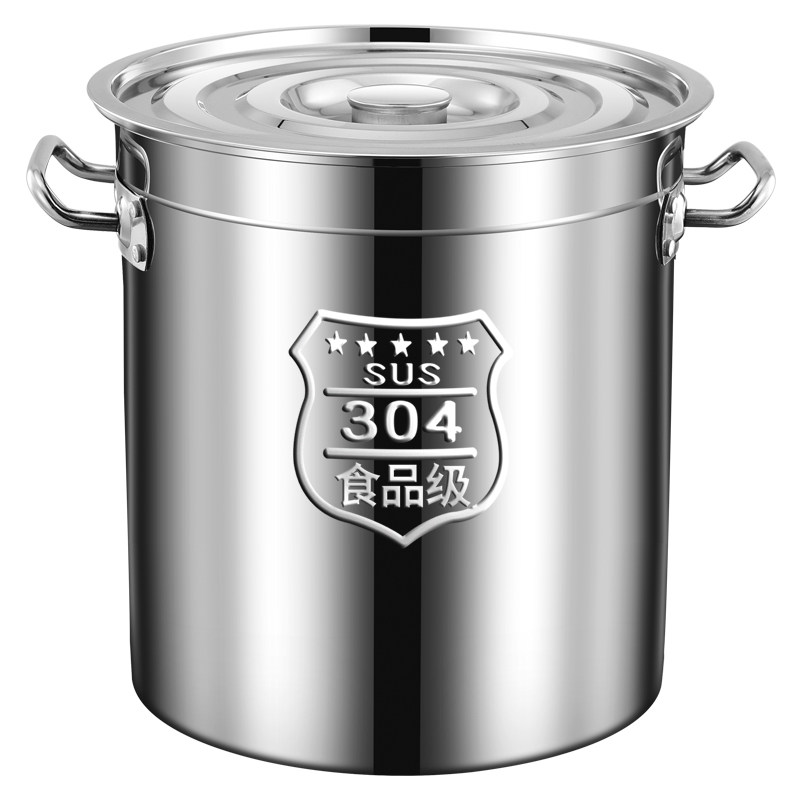 304 Stainless Steel Commercial Soup Bucket with Lid