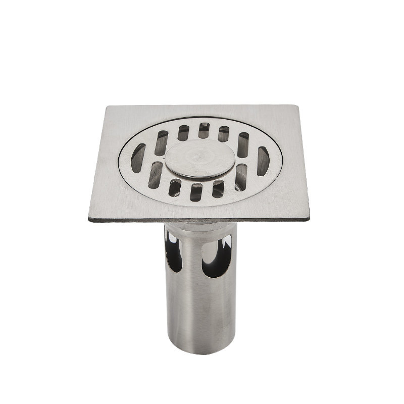 Bonde de sol carré Jane Shuli - Cuivre, Finition Chrome