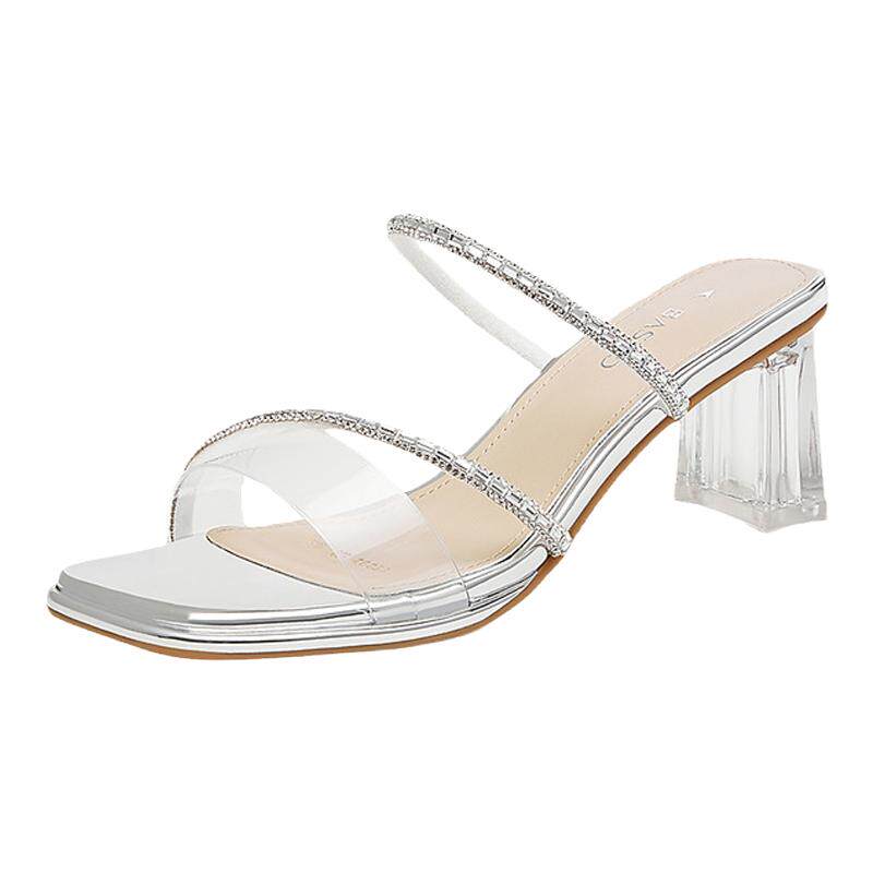 Best Picture 24 Summer Shopping Mall New Style Transparent Heel Women's ...