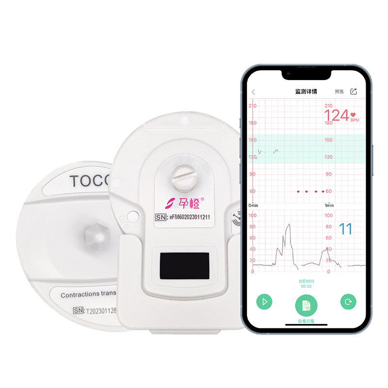 Pregnant Orange Fetal Heart Monitor Women's Home Listening Contraction ...