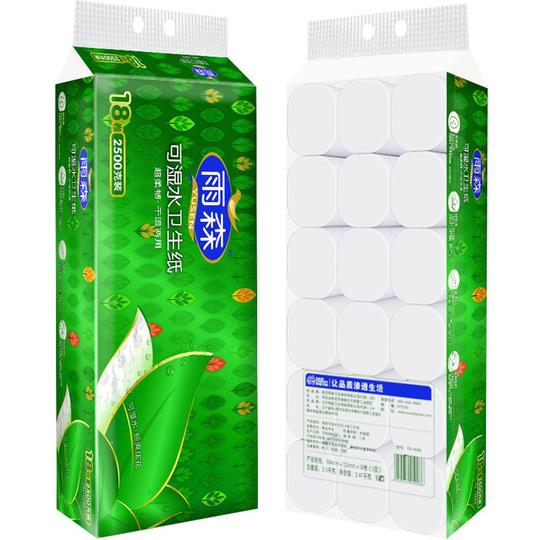 Rain Forest Yusen Wet Water 5-lagiges Toilettenpapier - 112 Blätter/Rolle