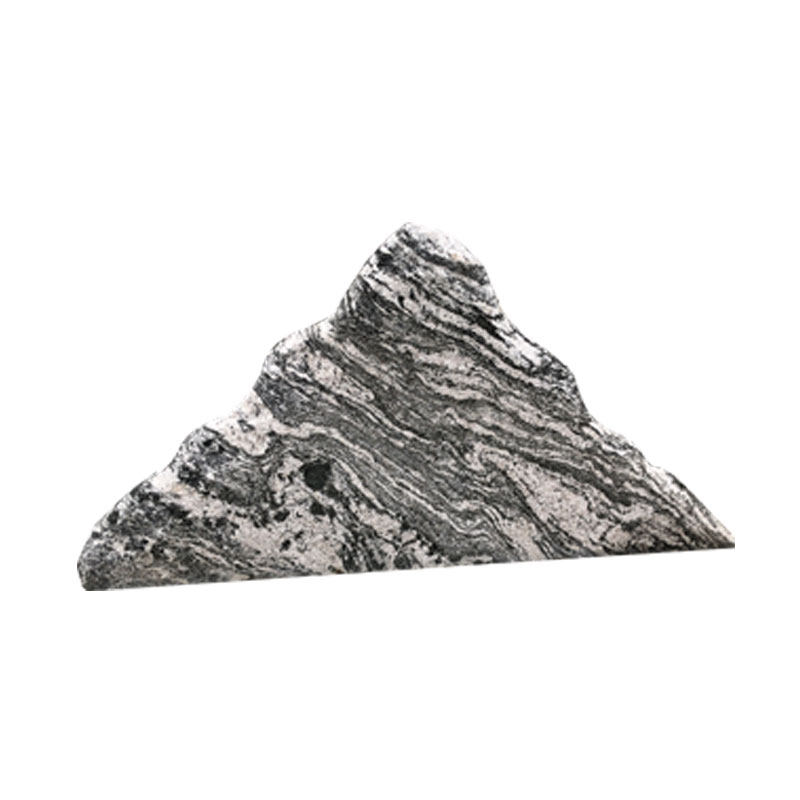 Natural Snow Wave Stone Slice - Chinese Garden Rockery Ornaments