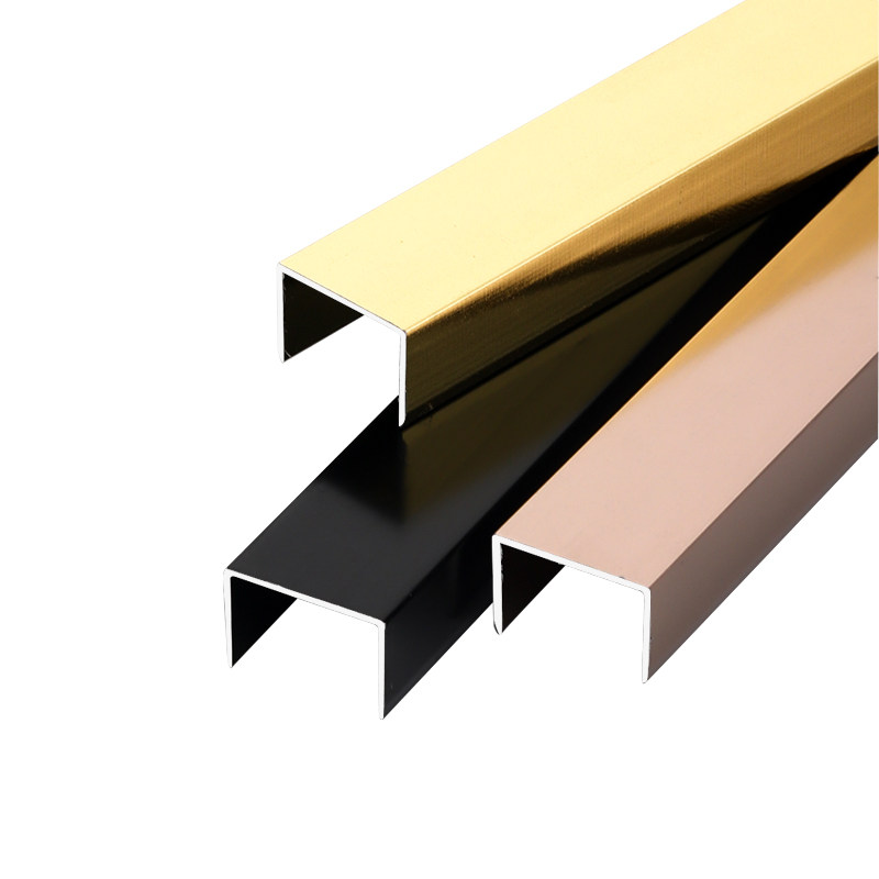 Aluminum U-Channel Trim - Black Titanium Finish