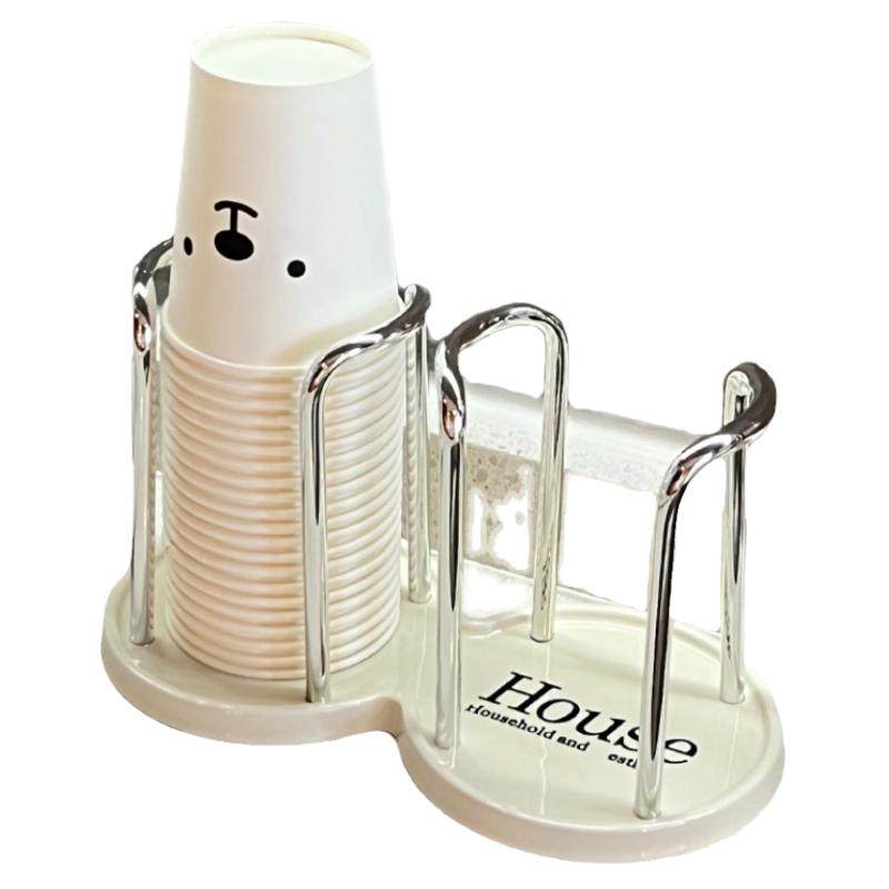 Disposable Cup Holder and Storage Rack for Home and Desktop Coffee