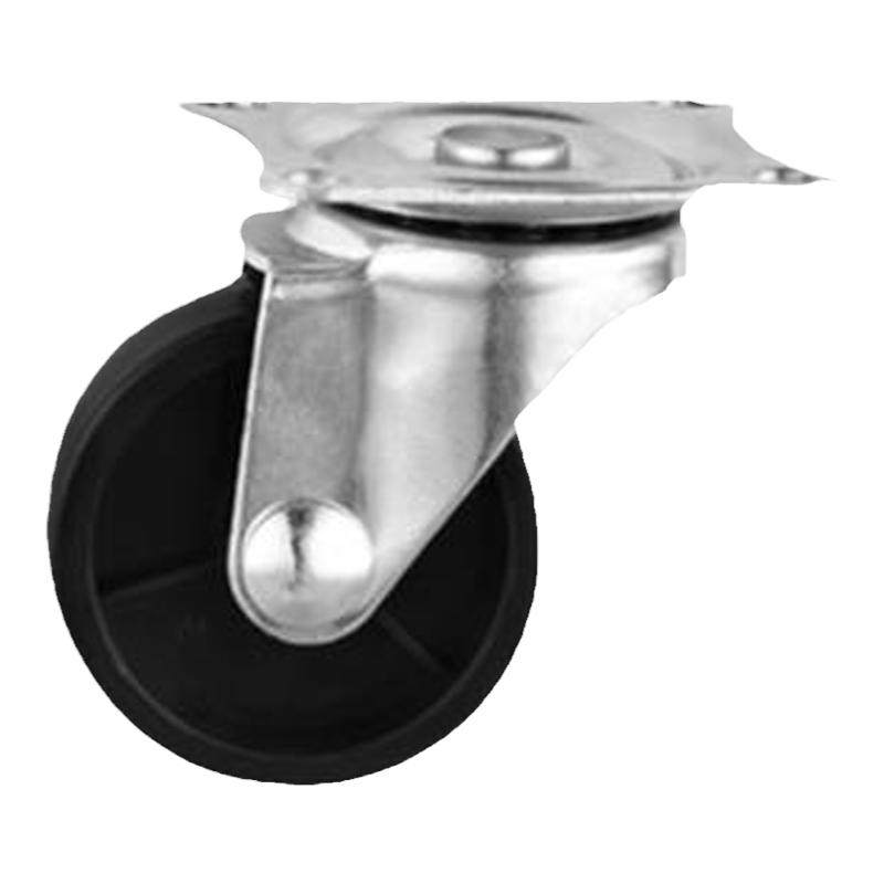 2-Inch Screw Brake Universal Wheel - 2.5-Inch Black PP Nylon Caster, 3 ...