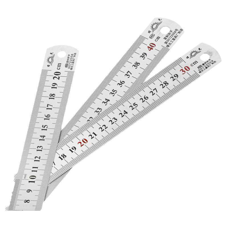 Stainless Steel Ruler - 1 Meter / 20/30/40cm - Durable Metal Ruler
