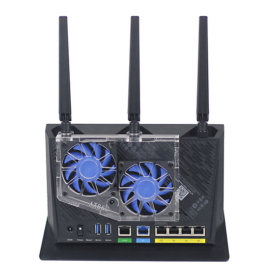 Router asus rt-ax86u cu ventilator de răcire - ventilator radiator wifi ...