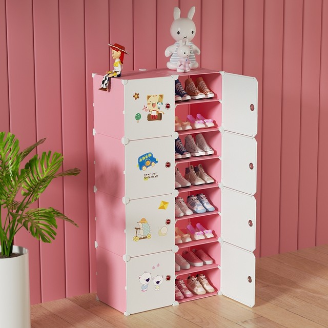 Children's shoe cabinet family girl bedroom cute children cartoon girl ...