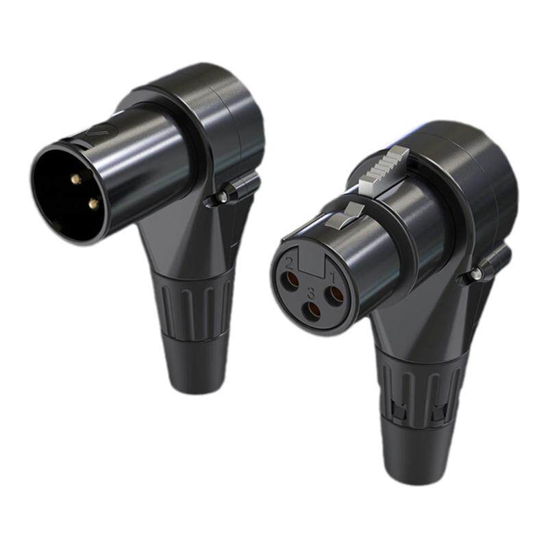 Akihabara QD2025 90-Degree XLR Male Elbow Corner Head for Microphone