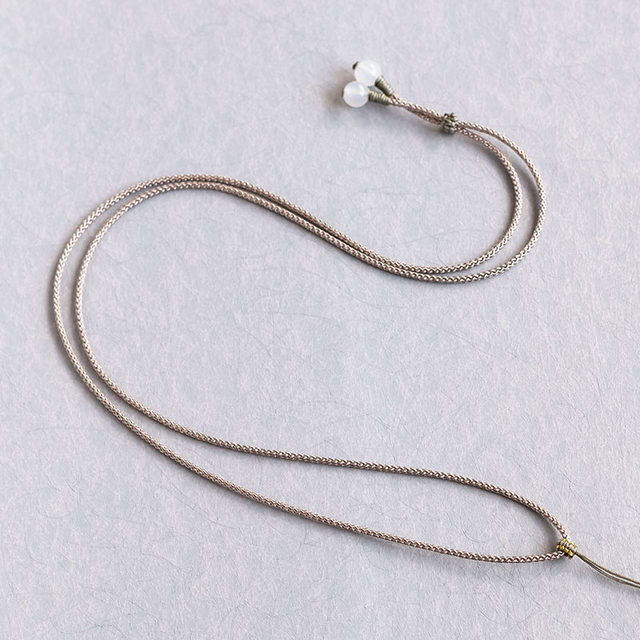 Simple pendant rope pendant rope jade peace buckle hand-woven necklace ...