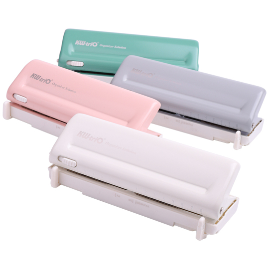 Kw-trio 6-Hole Punch - A6/A5/B5 Manual Paper Hole Puncher with Ruler