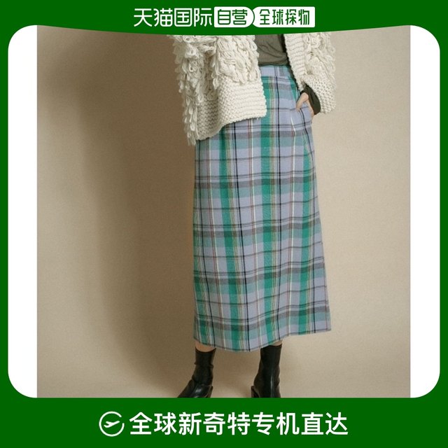 Japan Direct Mail KBF's eye -catching color checkered tight mid -long ...