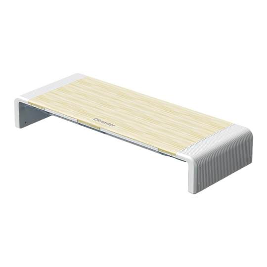 Desktop Computer Display Heightened Rack with Multi-Function Drawer