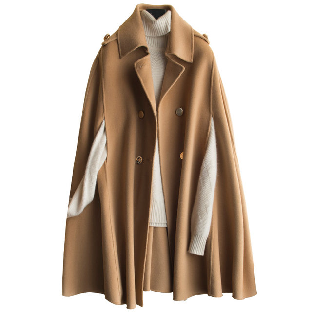 Brand new cloak double-sided cashmere coat women's coat loose large ...