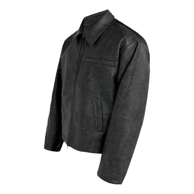 Jcaesar Black Leather Jacket - Fall/Winter 2023