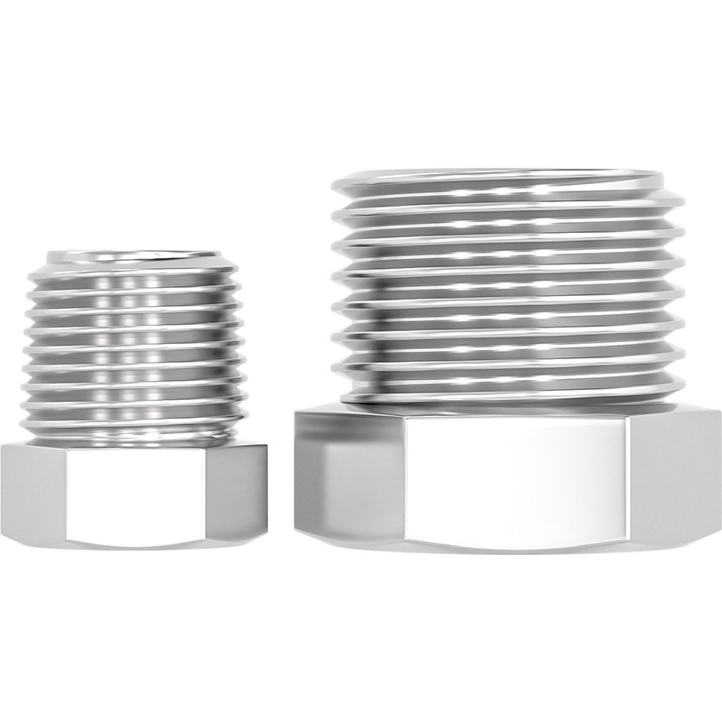 304不锈钢外六角堵头英制ZG PT R RC美制NPT管堵六角油塞闷头螺塞