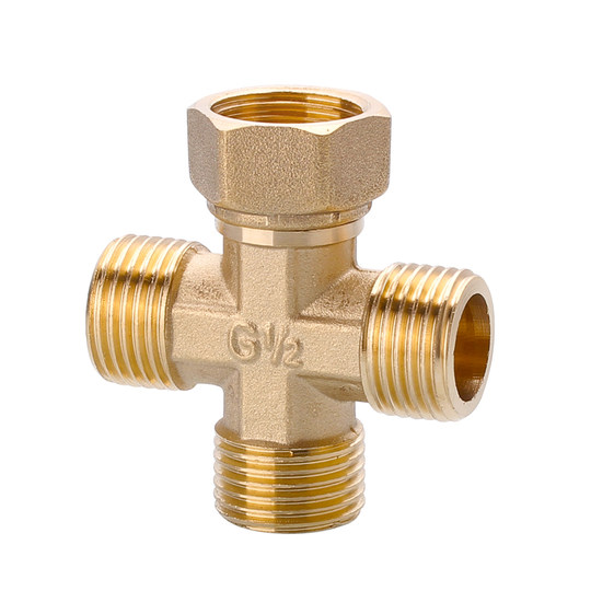 Copper Four-Way Water Pipe Joint Fittings