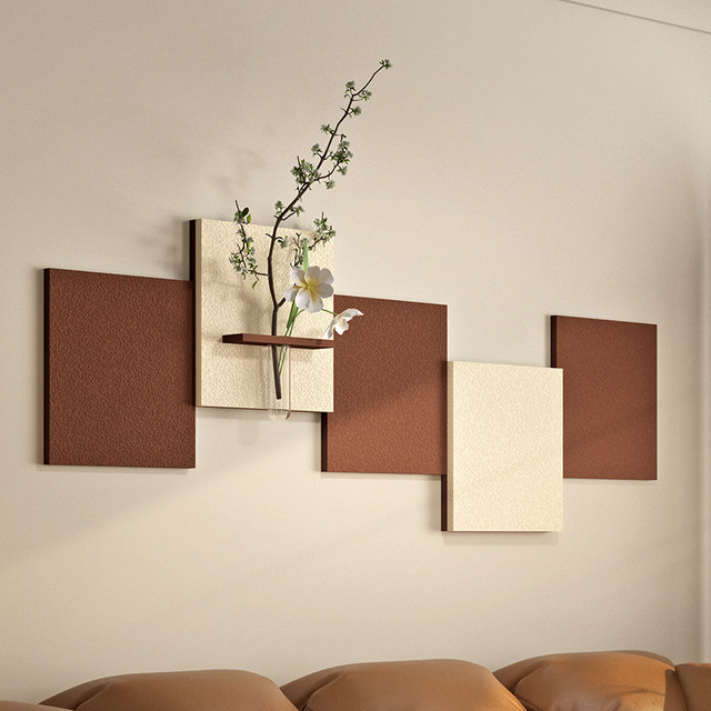 Three-dimensional sandstone retro style wabi-sabi style living room ...