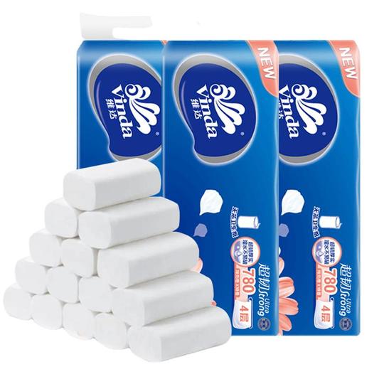 Vinda Vida Coreless Toilet Paper - Large Roll, 4-Ply, 30 Rolls