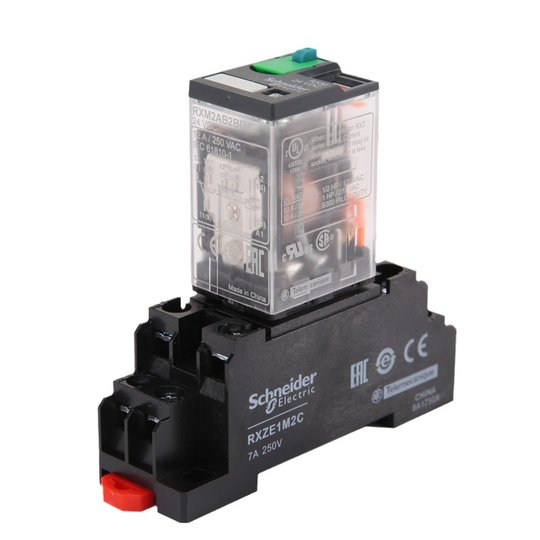 Schneider Relay RXM2LB2BD/DC24V/220V AC 14 Feet 8 Feet