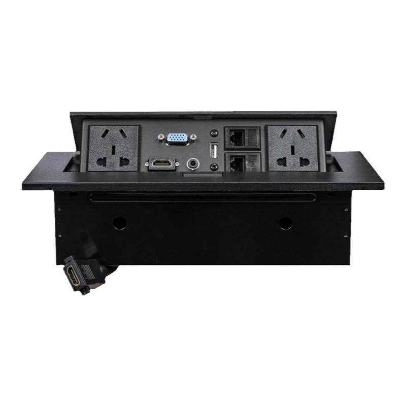 Mamba K214 Pop-Up Desktop Steckdose - VGA & HDMI Multimedia Panel