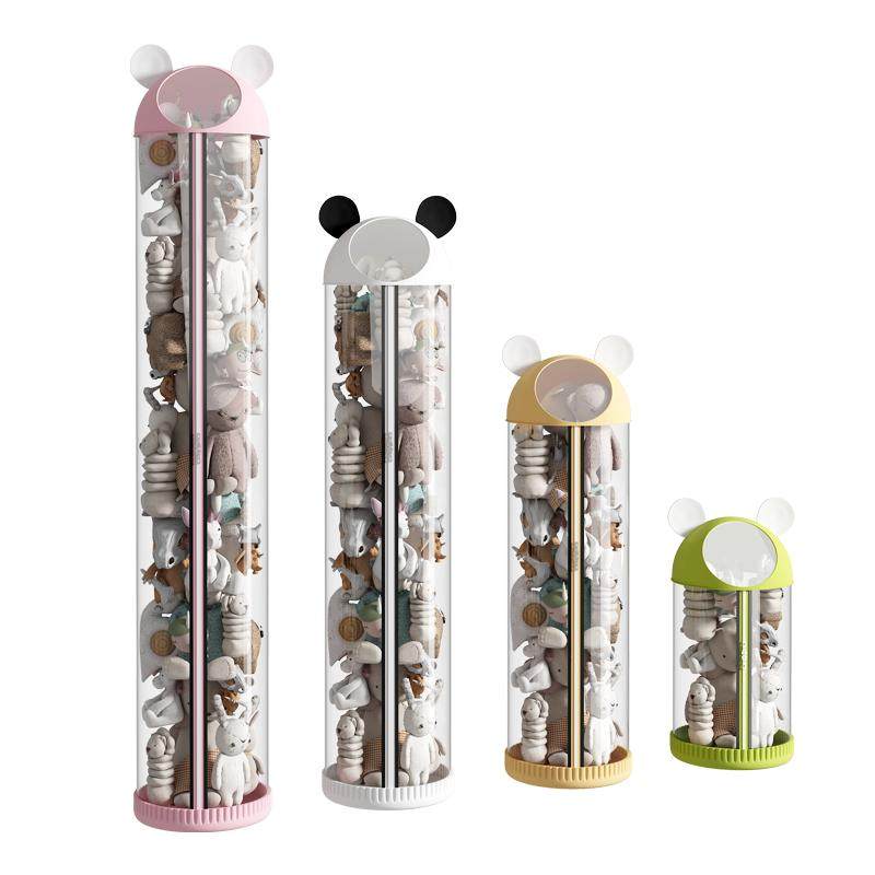 Mickey Valley Plush Toy Storage Tube - Large Capacity, Zippered