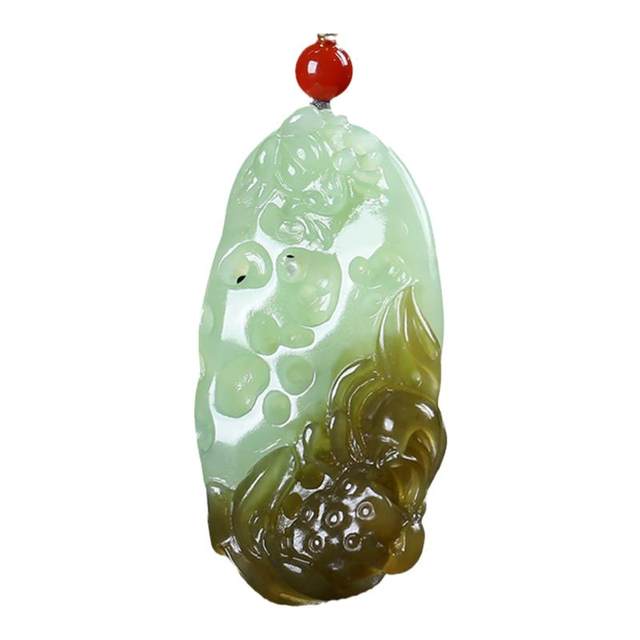 [Guagua Laicai] Russian old pit material Hetian jade jasper frog lotus ...