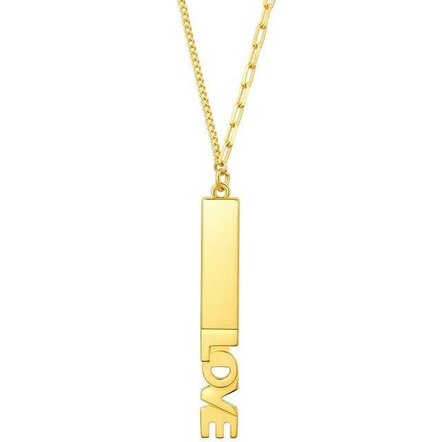 Chow Sang Sang Love Secret Love Decode Gold Love Barcode Necklace ...
