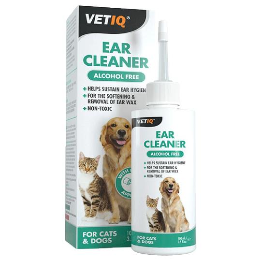 Vetiq Ear Wash 100ml - Ear Drops for Dogs & Cats