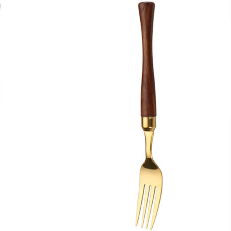 Rosewood Handle Stainless Steel Dining Fork - Hui Tai Feng