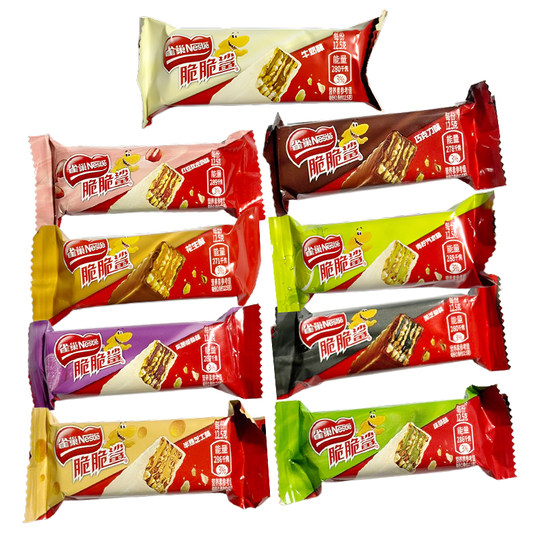 Nestlé Crunchy Shark Wafer Biscuits 24 Matcha Cheese Red Beans Purple ...