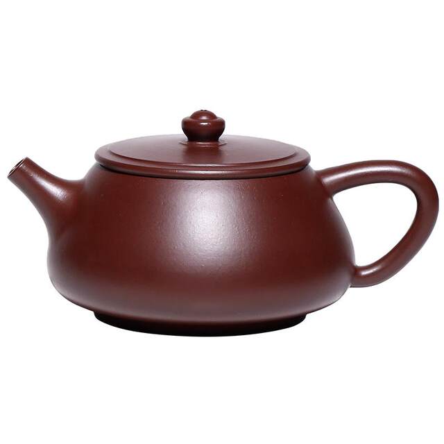 Yixing purple clay pot, purely handmade stone scoop pot, purple ...