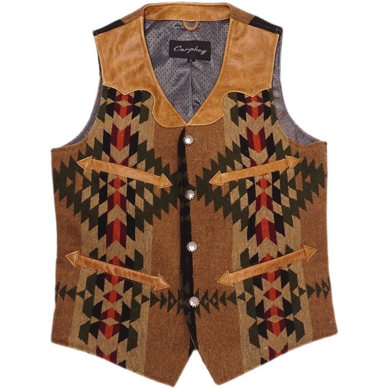 Chaqueta de Cuero Curphey - Diseño Navajo Totem