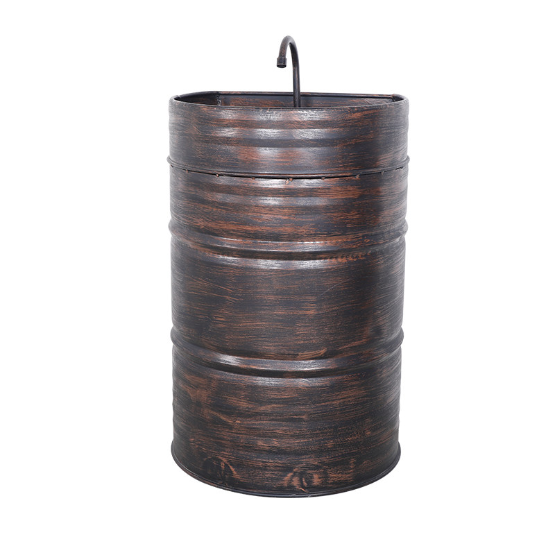 Iron Retro Industrial Style Round Wash Basin Bathroom Oil Barrel ...