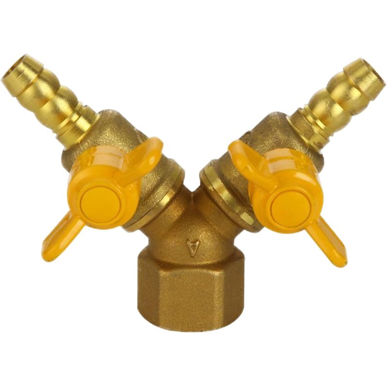 Copper Gas Valve 3-Way Ball Valve - 4-Point Natural Gas Water Heater