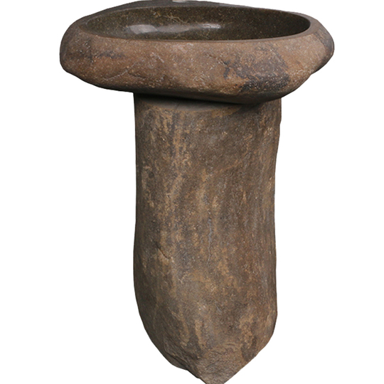 Marble Pebble Wash Basin - Raw Stone Carved Sink